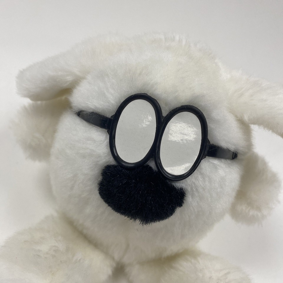 Dilbert Dogbert Scott Adams comic strip white plush dog with glasses 7 ...