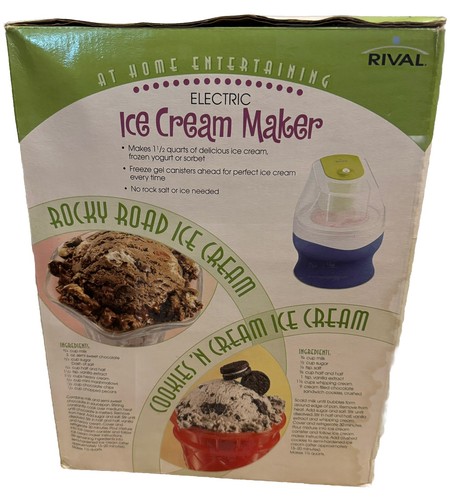 Rival Electric Ice Cream Maker, 1 1/2 Quart, GC9155 | eBay