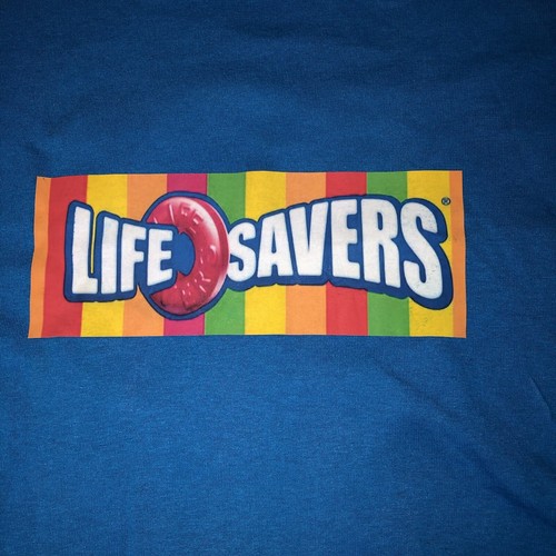 LifeSaver Candy Logo Retro Gilden Brand Blue T Shirt Unisex Size Large ...
