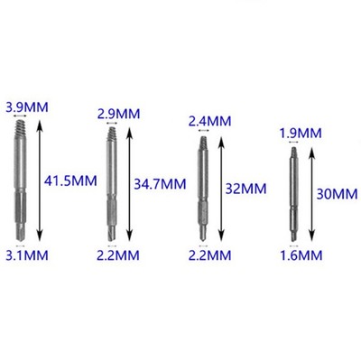 Precision Screw Extractor Set Premium Quality Remove Damaged Bolts 4PCS ...