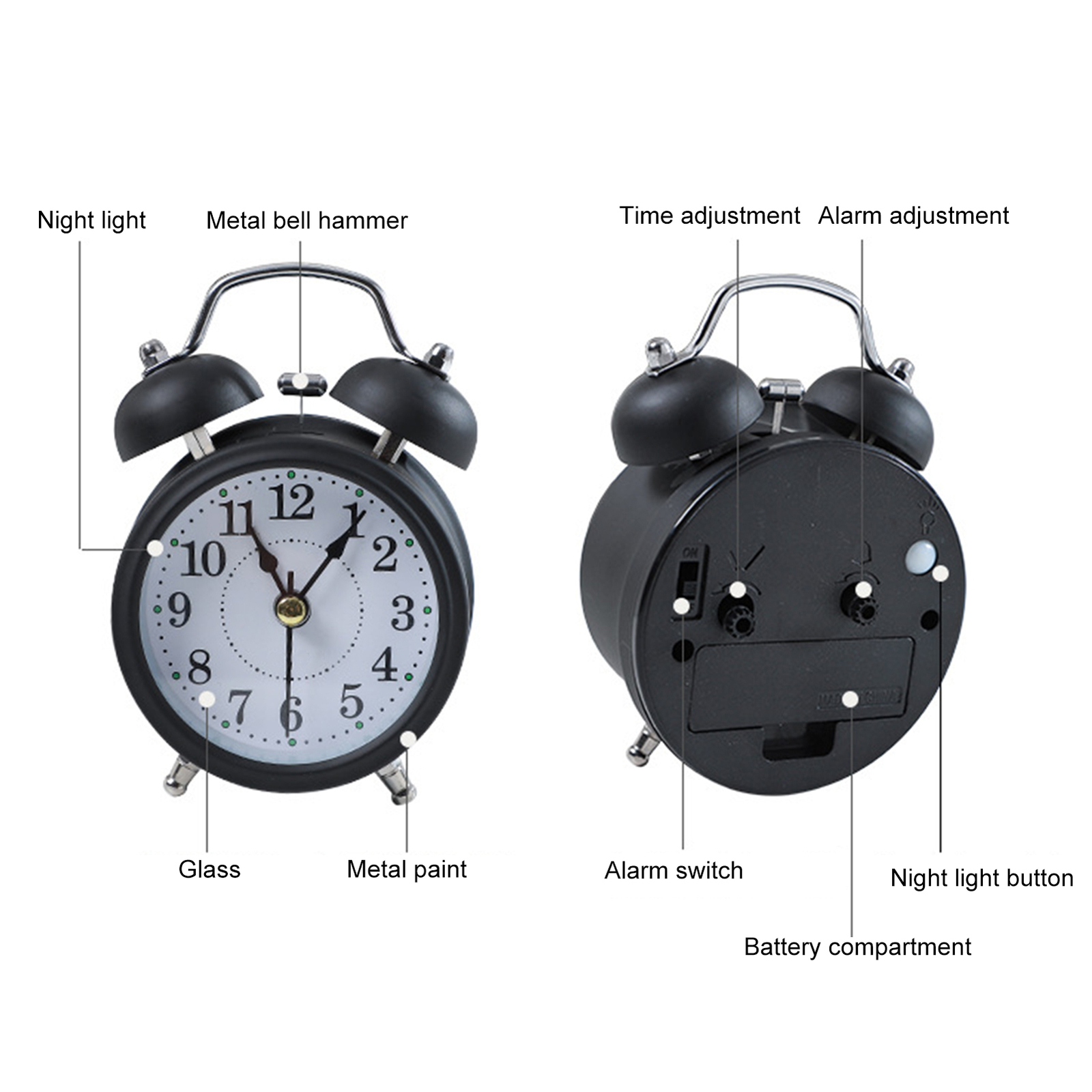 Bell Alarm Clock Accurate Time Remind Fantastic Small Alarm Clock ...