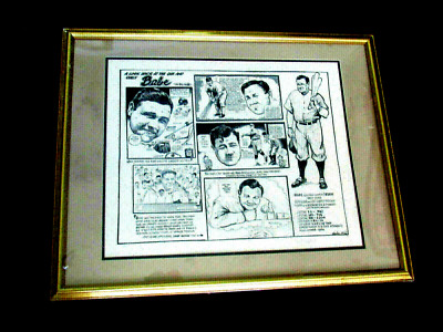 BILL GALLO NY DAILY NEWS COLUMNIST CARTOONIST SIGNED AUTO BABE RUTH L/E ...