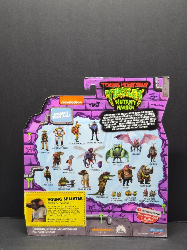 Playmates Teenage Mutant Ninja Turtles Mutant Mayhem Young Splinter ...