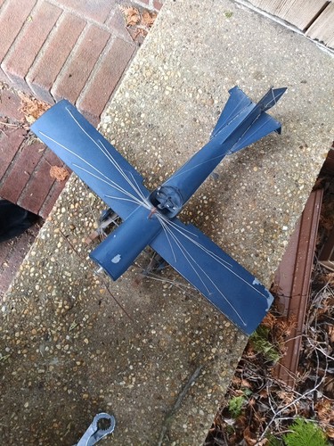 RARE Vintage blue POTTERY BARN Metal MODEL-WORLD WAR ONE STYLE ...