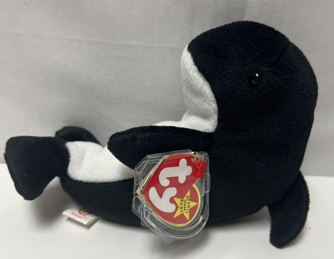 Ty Beanie Baby Waves the Orca Whale #4084 Tag Errors 795467414551| eBay