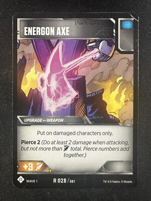 Transformers TCG R 028/081 Energon Axe Wave 1 Rare MP | eBay