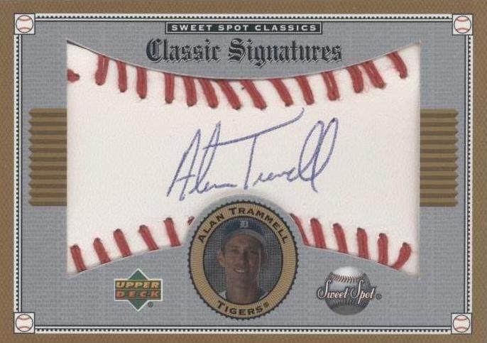 2002 Upper Deck Sweet Spot Classics - Classic Signatures Alan Trammell ...