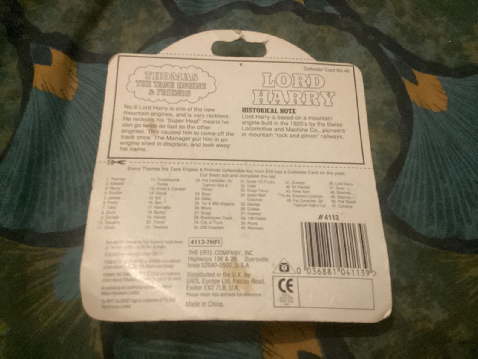 Thomas The Tank Engine & Friends: ERTL Lord Harry A.K.A Patrick | eBay UK