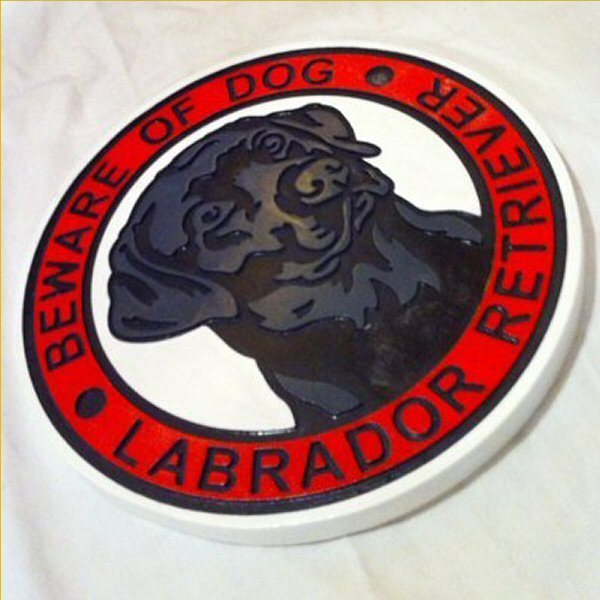Beware of Dog Black Lab Labrador 3D routed wood sign plaque Custom | eBay