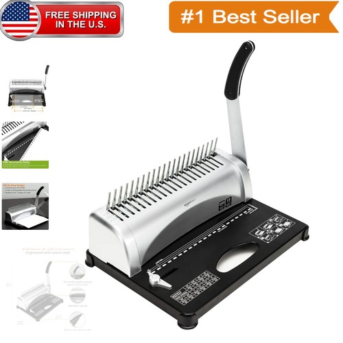 Professional Manual Comb Binding Machine - Create Documents Up to 350 ...