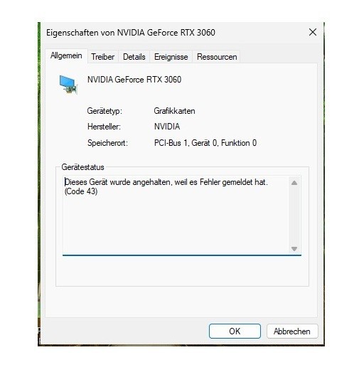 GIGABYTE GeForce RTX 3060 GAMING OC 12GB - DEFEKT - OVP - Code 43 | eBay.de
