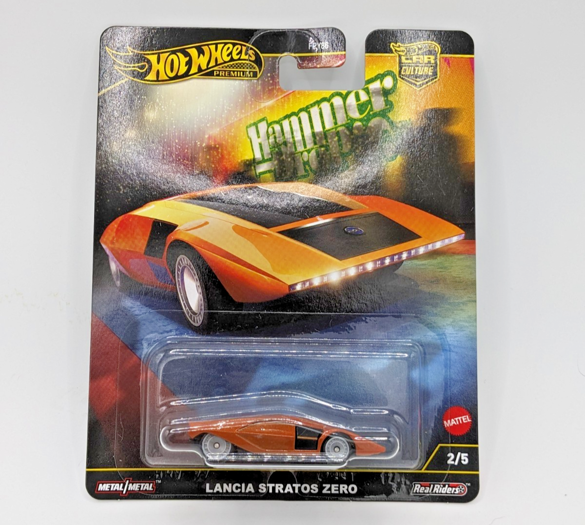 Hot Wheels Premium Car Culture Hammer Drop 2/5 Lancia Stratos Zero 1:64 ...