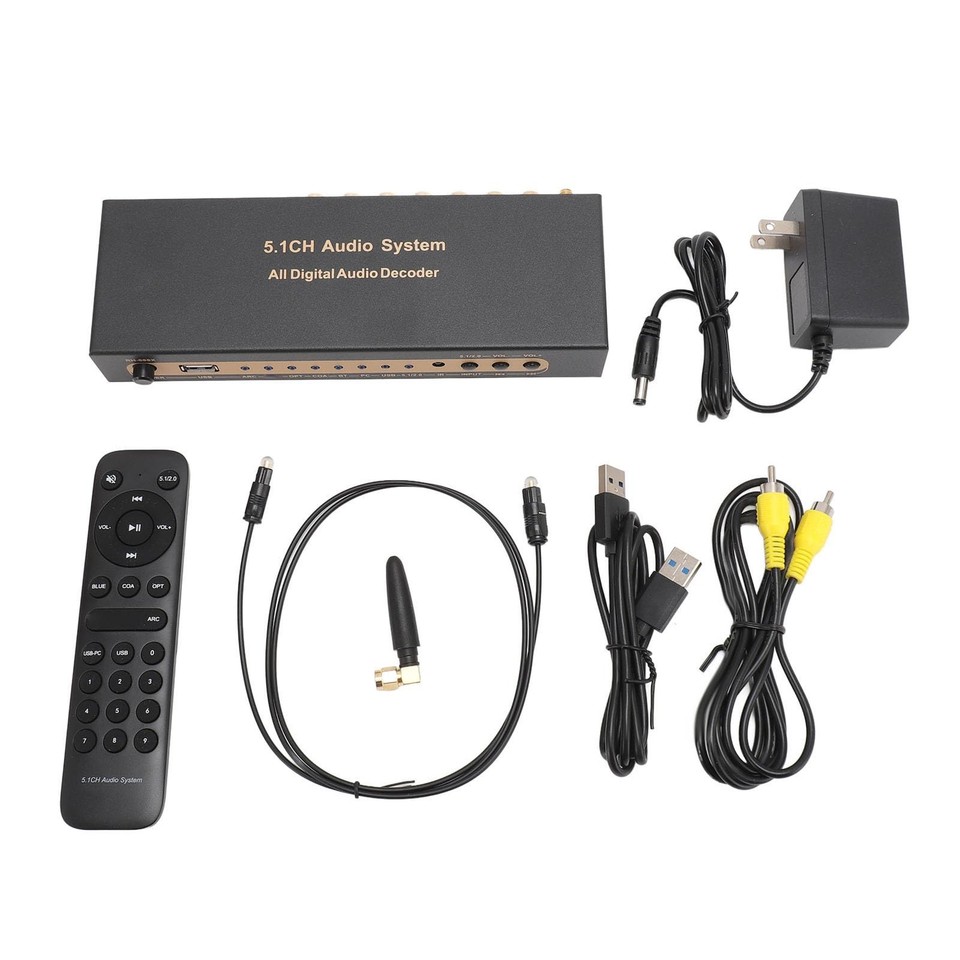 5.1 Channel Surround Sound Decoder, 192Khz 24Bit 4K ARC AC3, DTS, LPCM ...