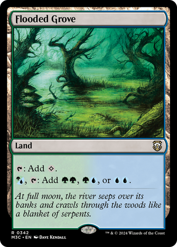 Flooded Grove #342 NM Near Mint M3C Modern Horizons 3 Commander Magic ...