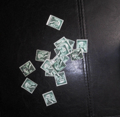 Vintage Antique USPS Postage Stamp Collection 20 pc Lot Hinged and ...