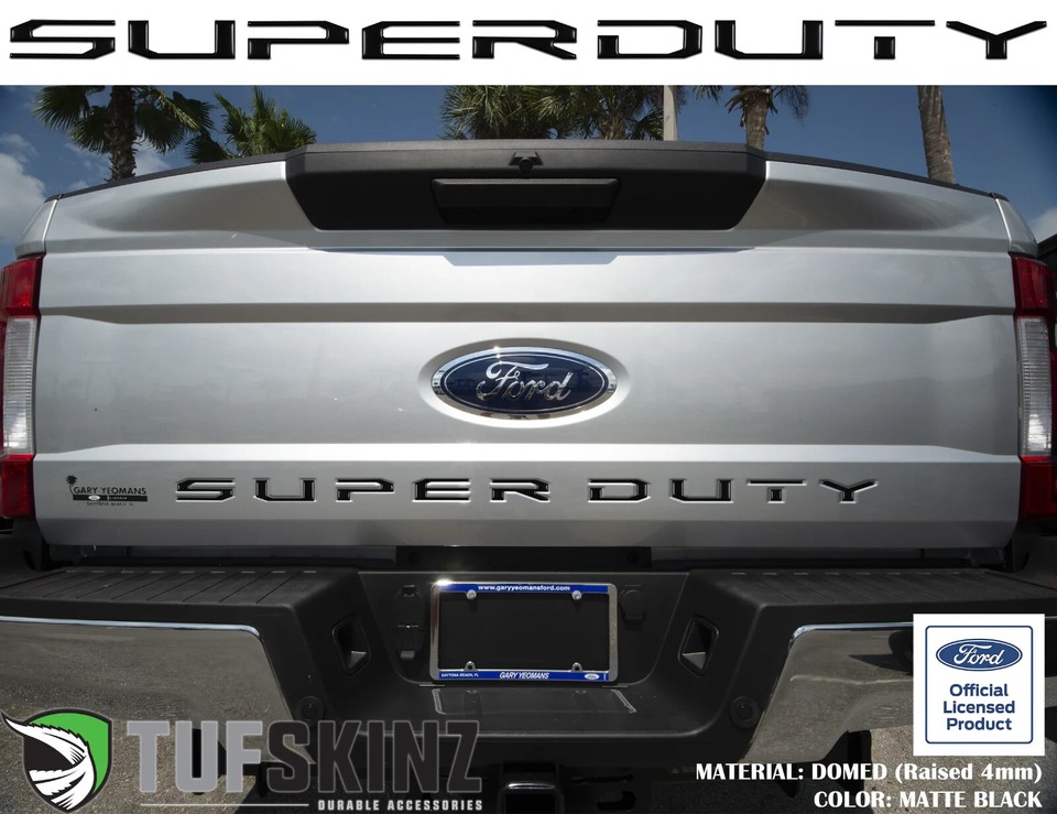 TUFSKINZ 2017-2019 Ford "Super Duty" Decal Inserts (Black Gloss) | eBay