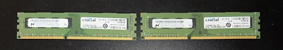 Crucial 4GB (2xGB) 240-PIN DIMM 256MX64 DDR3 RAM Memory CT25664BA1339A ...
