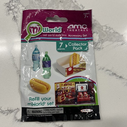 miworld AMC Theatres 7 peice collector pack Accessory Set Hot dog and ...