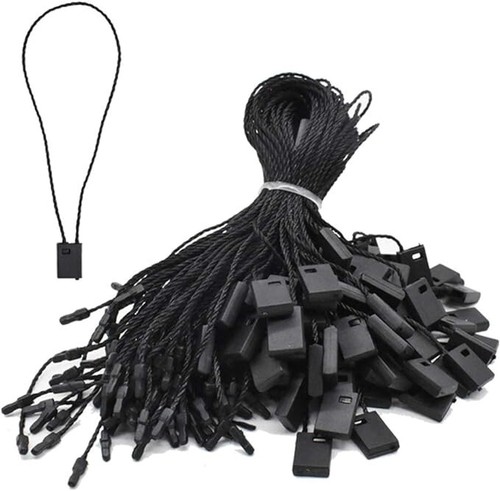 Quality 7" Hang Tag Nylon Loop String Fasteners with Snap Lock 1000PCS ...