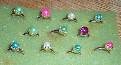 vintage lot plastic gumball vending machine adjustable toy rings #djr2 ...