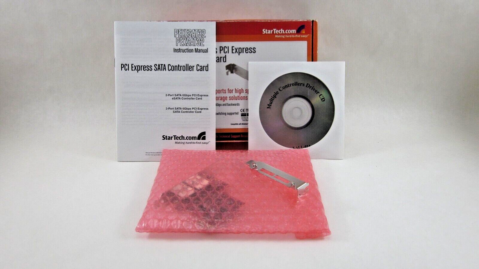 StarTech 2 Port SATA 6 Gbps PCI Express eSATA Controller Card Storage ...