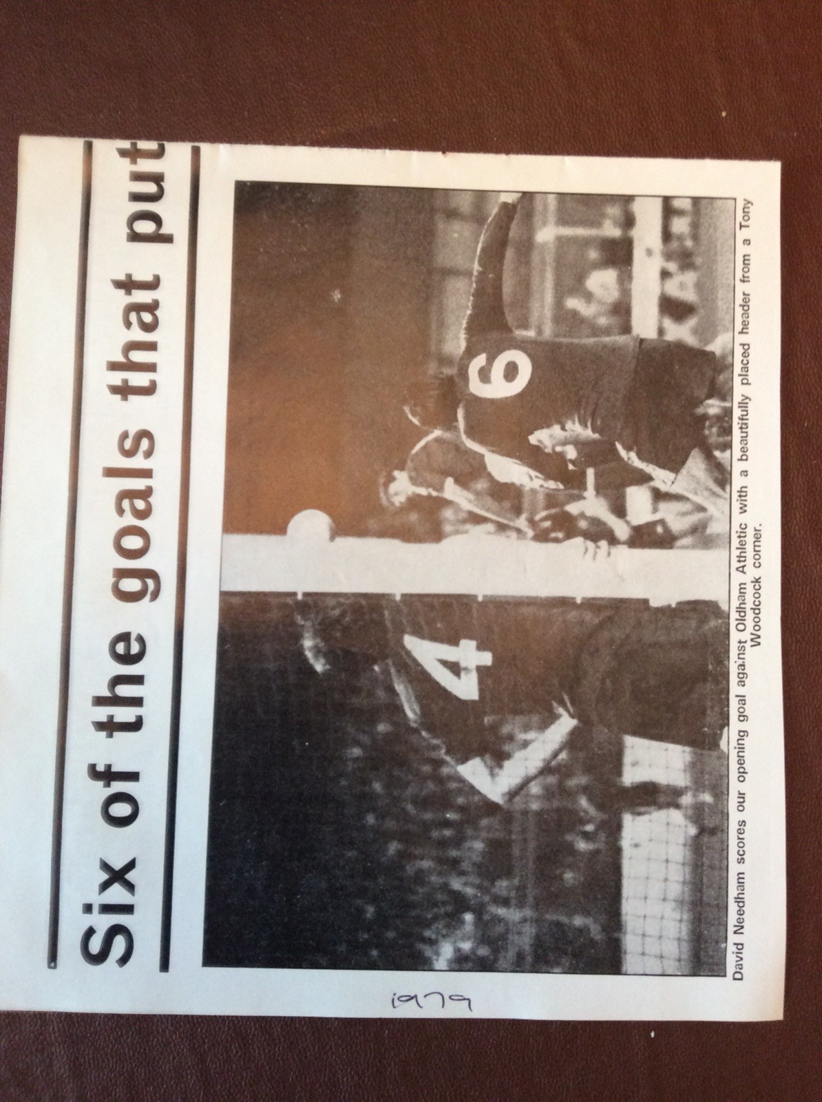 Q2d Ephemera 1979 Picture Football Dave Needham Scores Vs Oldham | eBay UK