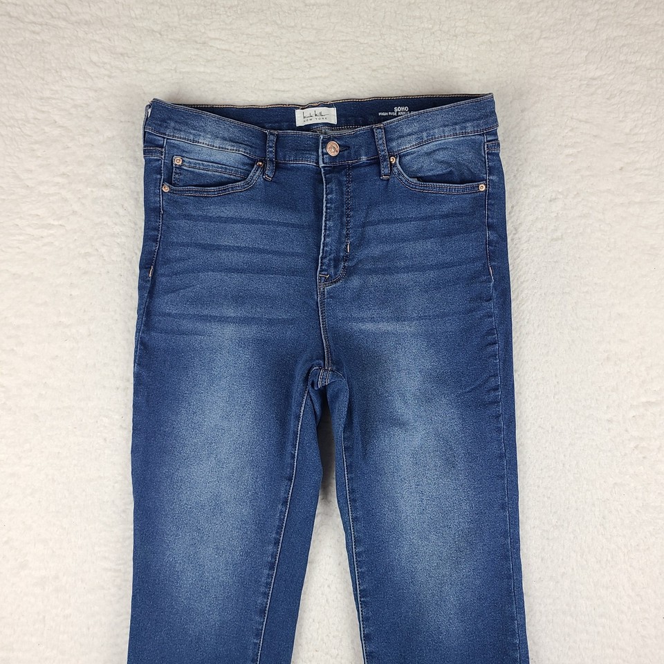 Nicole Miller Jeans Womens 12 SOHO High Rise Ankle Skinny Medium Wash ...