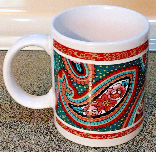 Matrix Stanley Papel Floral Coffee Tea Mug 1990's Red Gold Border | eBay