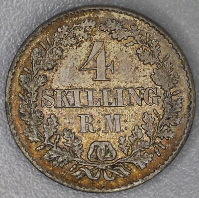 1871 Denmark 4 Skilling - High Grade Coin - Lot 38a | eBay