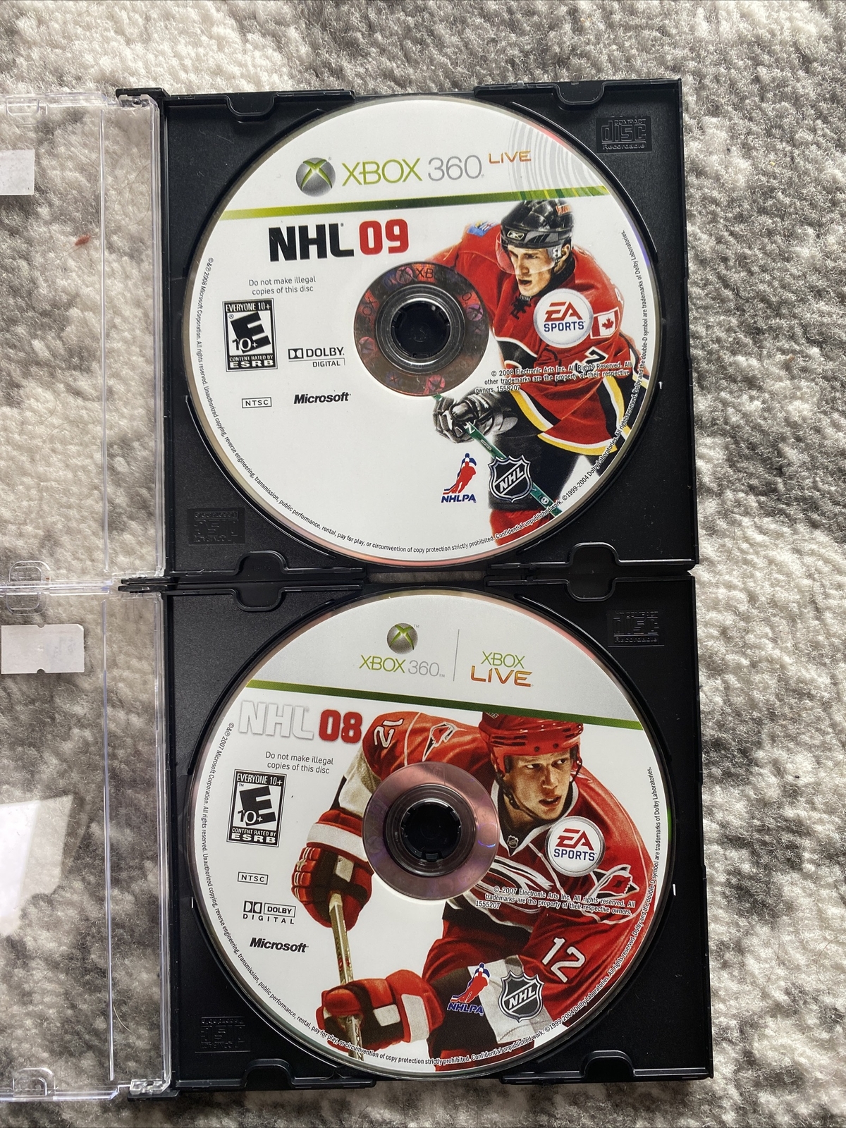 NHL 08, 09- Xbox 360 - EA Sports - Disc Only - Good Condition Lot | eBay