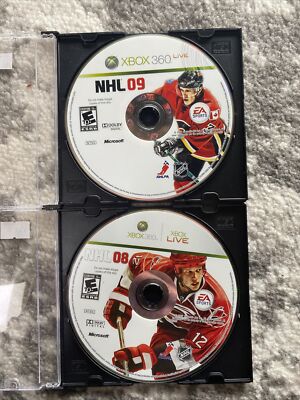 NHL 08, 09- Xbox 360 - EA Sports - Disc Only - Good Condition Lot | eBay