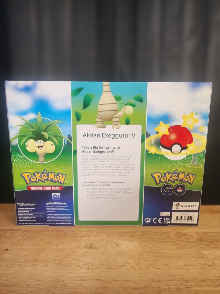 Pokemon GO TCG Trading Card Game: Alolan Exeggutor V Box - 4 Booster ...