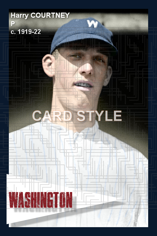 Harry Courtney - 1919-22 Washington Senators - choose a style ...