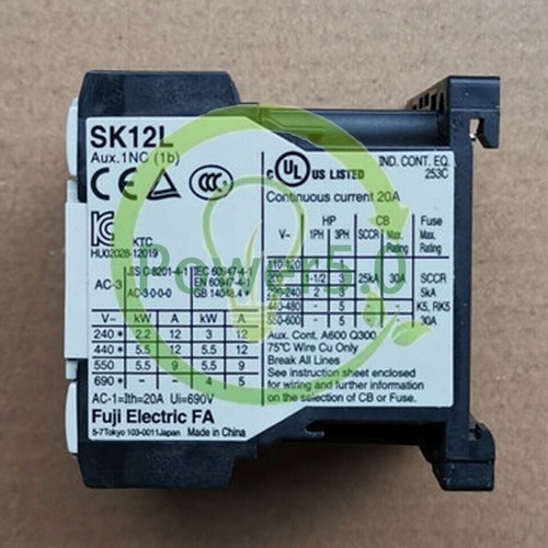 New Fuji SK12L-E01 DC24V Magnetic Contactor 1PC Free Shipping SK12LE01 ...