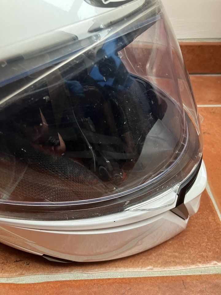 HJC i90 Pearl White Modular Flip Face Motorcycle Motorbike Helmet ...