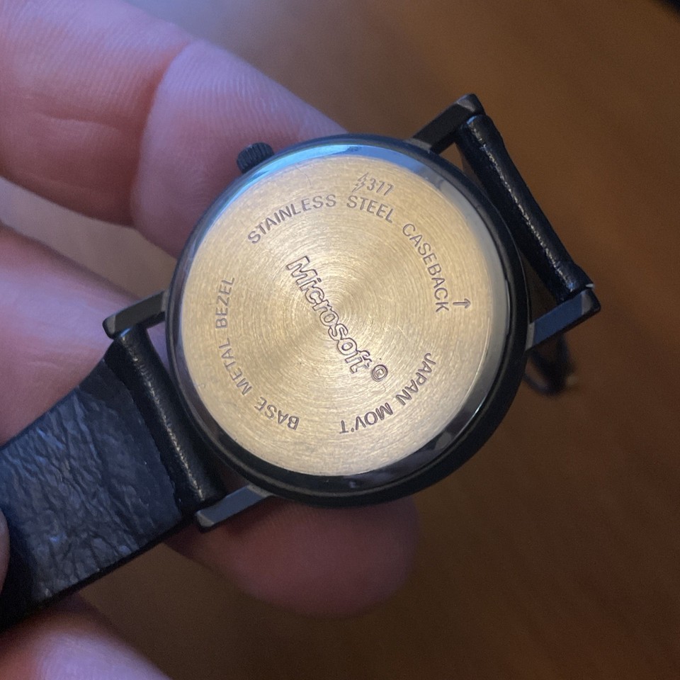 Rare Vintage 1995 Microsoft 20 Year Anniversary Employee Watch Black ...