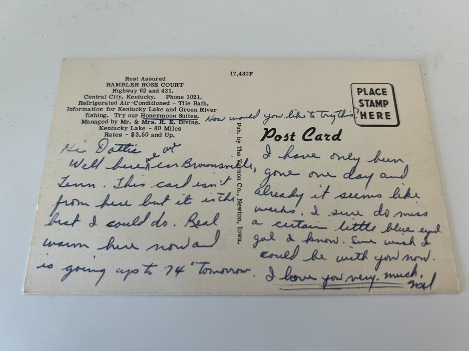 Rambler Rose Court Central City Kentucky Hwy 62 and 431 Postcard | eBay