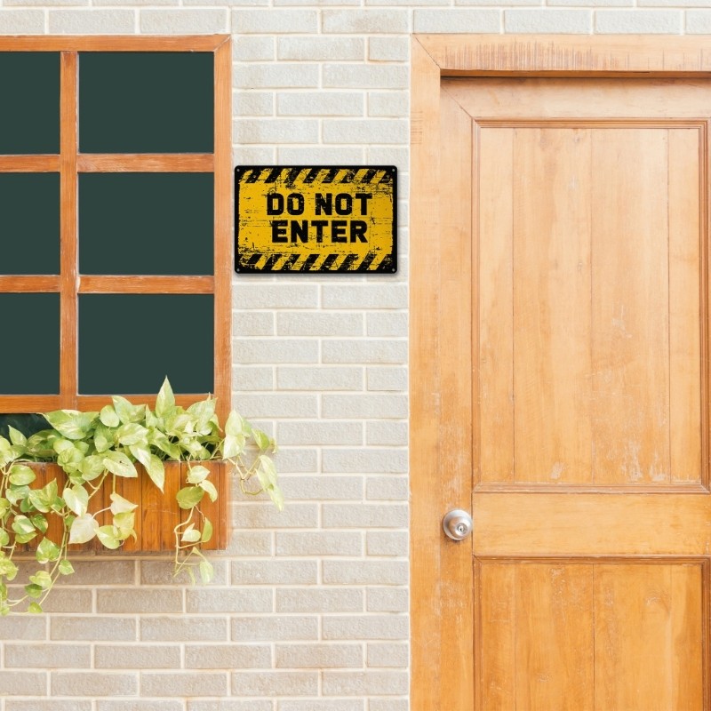 Do Not Enter Signs Indoor/Outdoor Metal Warning Signs Fade/Weather ...