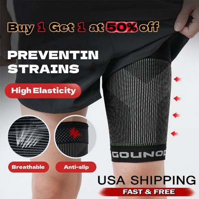 Compression Thigh Hamstring Support Sleeve Brace Sport Upper Leg Pain ...