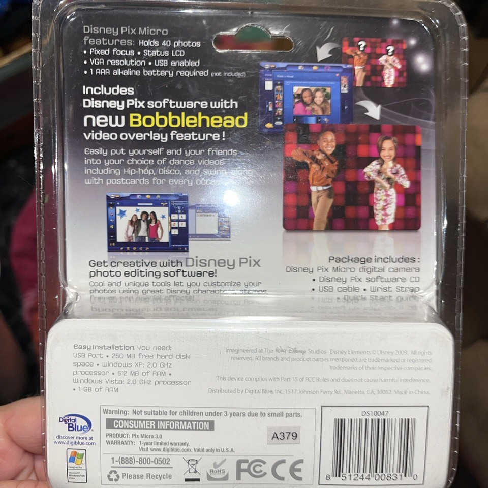 Disney Jonas Brothers Pix Micro Digital Mini Camera 2009 Collectible ...