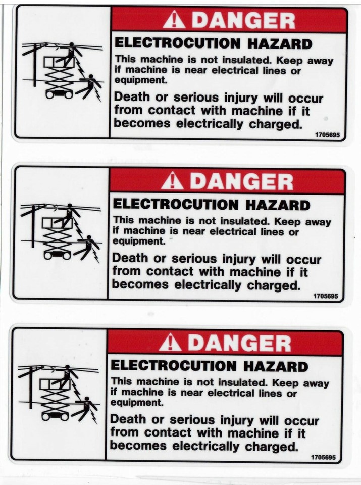 JLG 2902522, Universal SCISSOR LIFT DECAL KIT - AERIAL SAFETY DECAL KIT ...