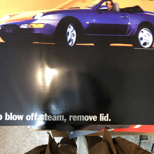 Porsche poster blow off steam remove the lid | eBay