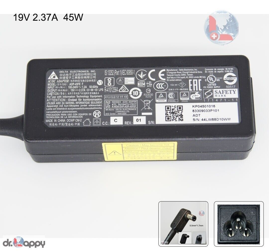 45W Power Adapter Charger for Dell Inspiron Mini 12 (1210) Mini 9 (910 ...