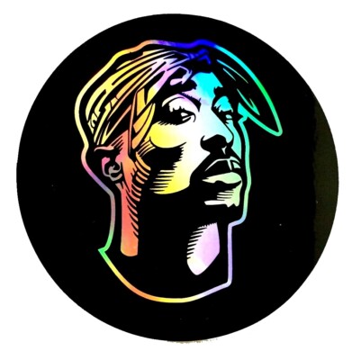Tupac Shakur 3.5" Sticker Decal Car 3D Reflective Window Truck 2pac hip ...