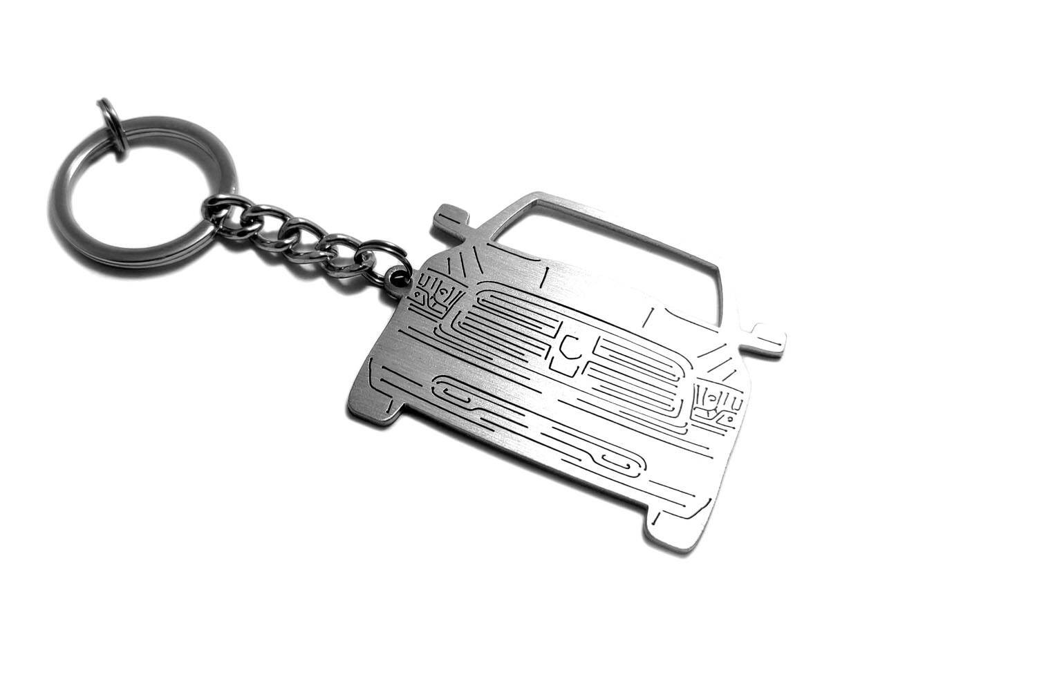 Stainless Steel Keychain Front View Car Laser Cut Key Ring fit Dodge ...