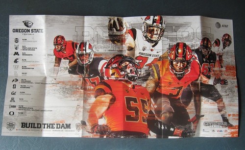 Oregon State Beavers--2017 Fall Sports Pocket Schedule--Football Poster ...
