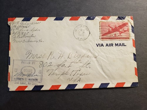 APO 825 ALBROOK FIELD, CANAL ZONE 1943 Censored WWII Army Cover 19th ...