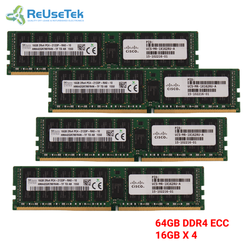 SK Hynix HMA42GR7MFR4N-TF 64GB 2RX4 4x16GB DDR4 ECC PC4-2133P Server ...