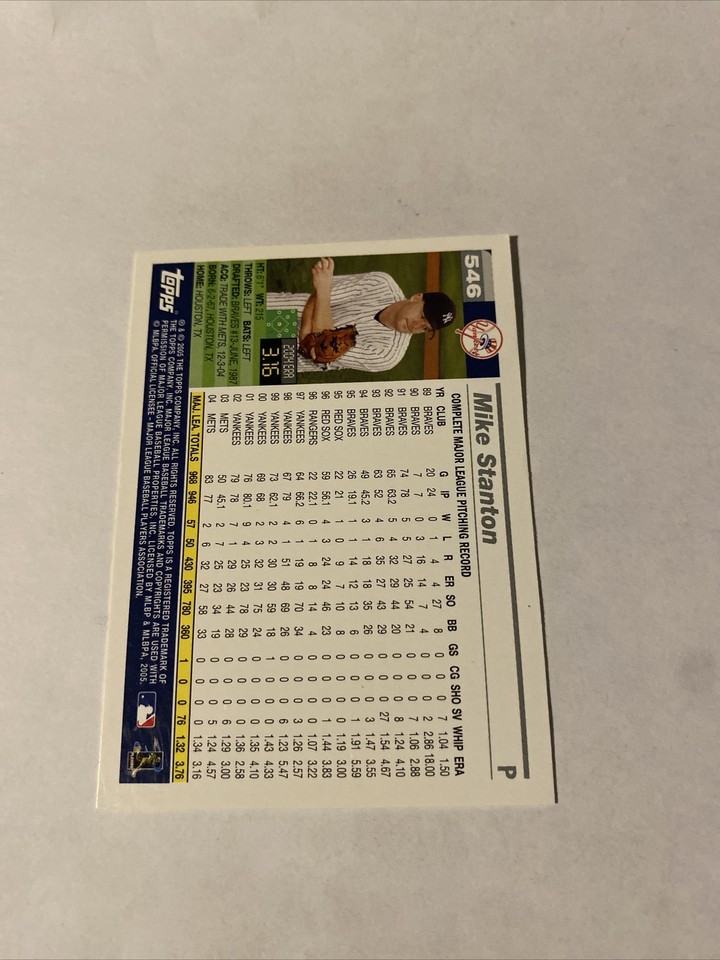2005 Topps #546 Mike Stanton NM-MT Yankees Autographed Signed | eBay