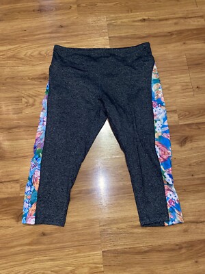 LuLaRoe Jade Workout Leggings Gray Blue Floral Size Large EUC | eBay